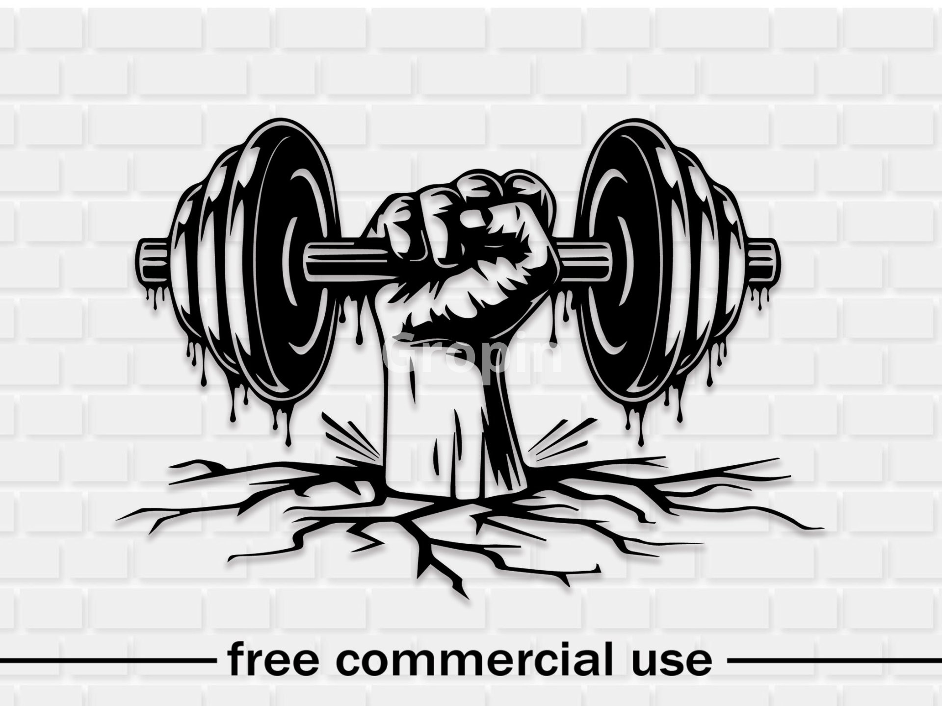 Dumbbell Crossfit Cut Files For Cricut Barbell Svg - Marketplace ...