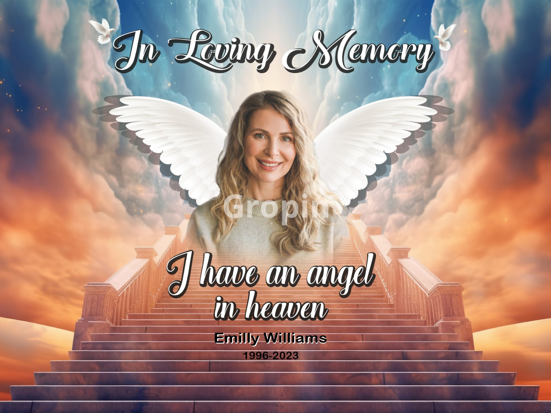 In Loving Memory Heaven Stair PNG - Premium Sublimation & SVG Designs ...